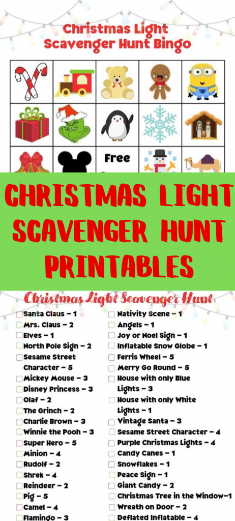 Christmas Light Scavenger Hunt - Pixie Dusted Journeys