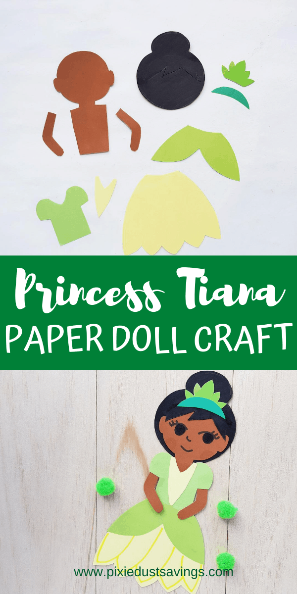 Princess Tiana Paper Doll Craft - Pixie Dusted Journeys