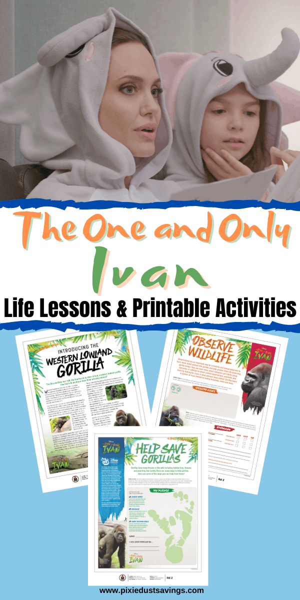 The One and Only Ivan Life Lessons & Printable Activities - Pixie ...