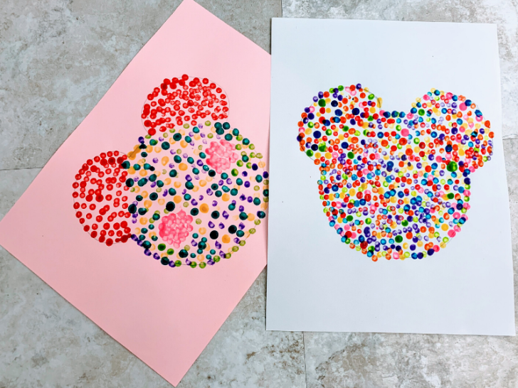 Mickey Mouse Q-tip Art - Pixie Dusted Journeys