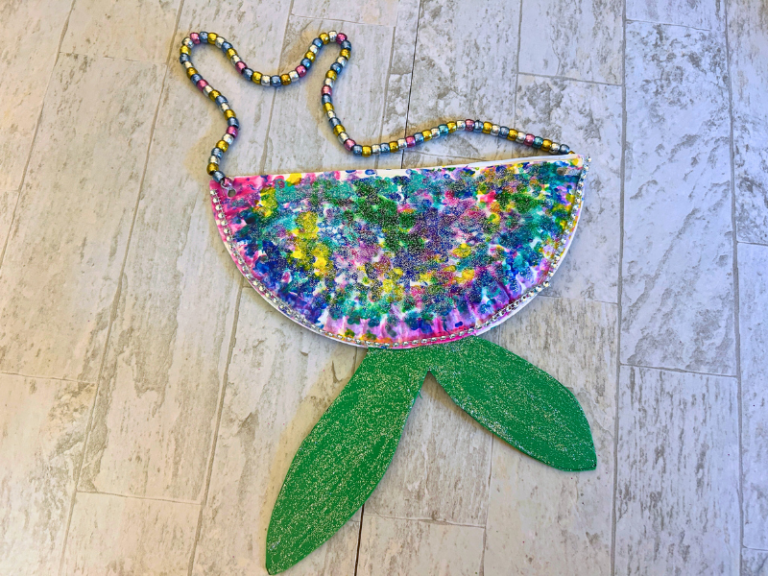 How to Create a Paper Plate Mermaid Purse - Pixie Dusted Journeys